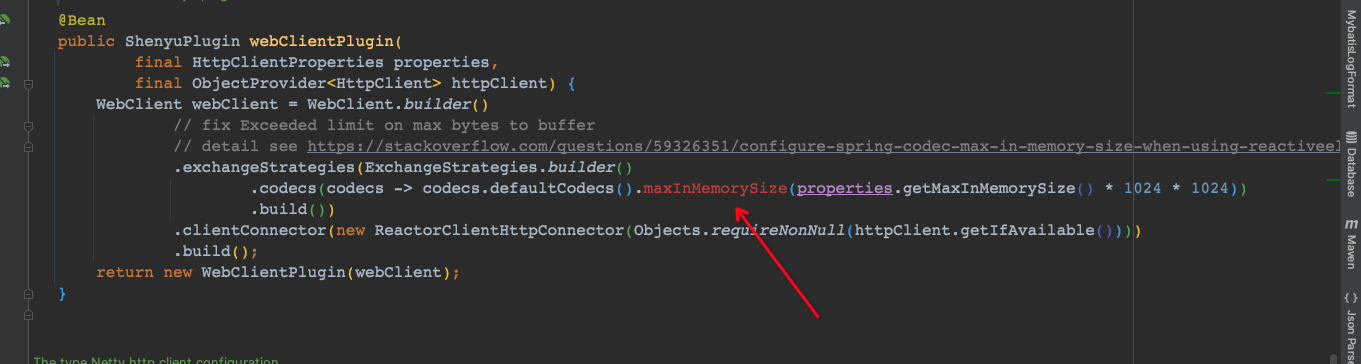 [BUG] ClientCodecConfigurer$ClientDefaultCodecs.maxInMemorySize did not exist · Issue #4405 ...