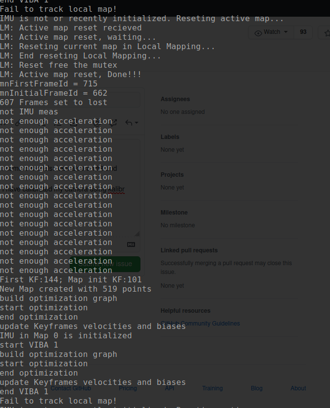T265 stereo_inertial, orb slam 3 keeps initialising · Issue #347 · UZ-SLAMLab/ORB_SLAM3 · GitHub