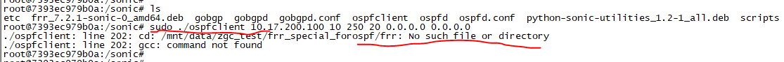ospfclient can be started in FRR installed vm but can't in SONIC docker 's FRR · Issue #4961 ...