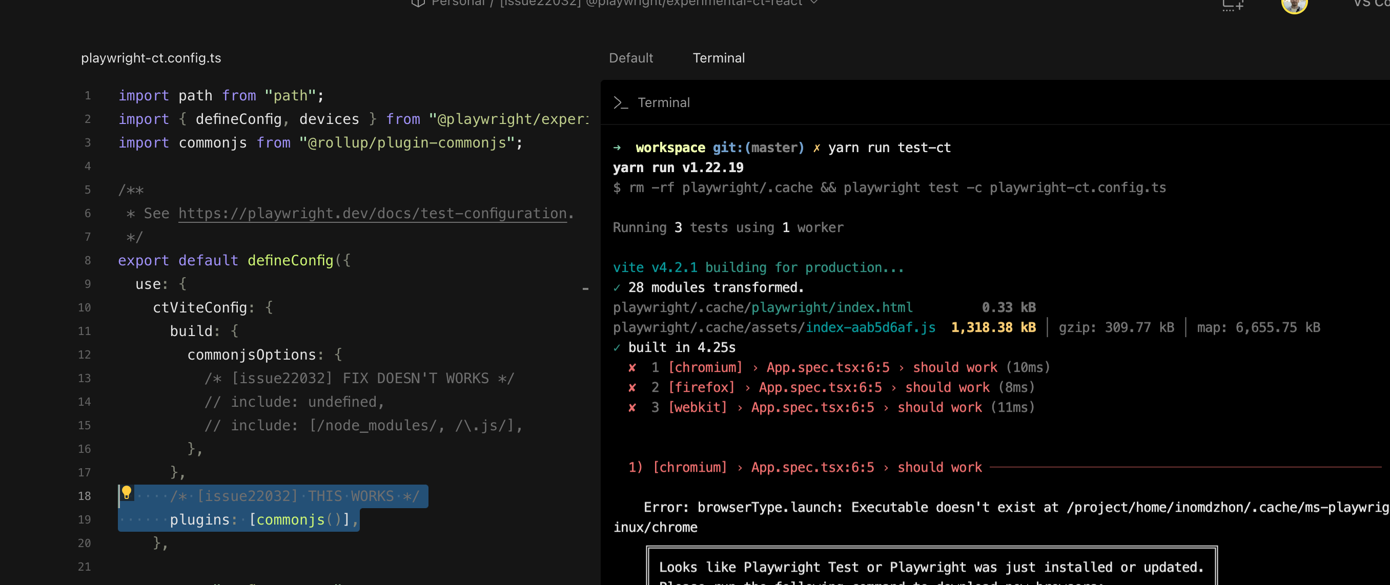 Bug Experimental Ct React `monjsoptions` Doesnt Work Properly When We Import