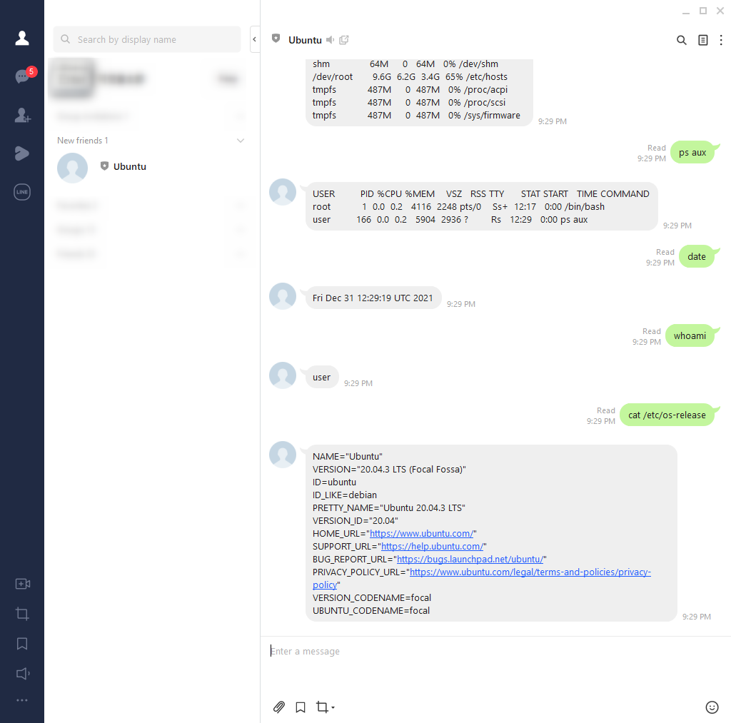 GitHub - kajikentaro/line-ubuntu: LINEのチャットボットでUbuntuを動かす