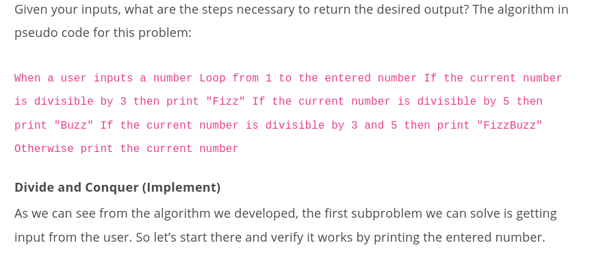 Pseudo code in ruby problem solving lesson is formatted poorly · Issue #18528 · TheOdinProject ...