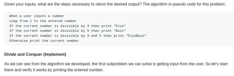 Pseudo code in ruby problem solving lesson is formatted poorly · Issue #18528 · TheOdinProject ...