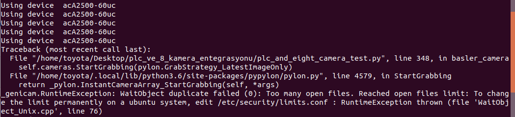 5 or more cameras working issue · Issue #497 · basler/pypylon · GitHub