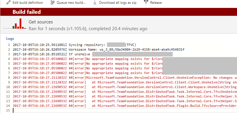 Errors from invoking TF.exe are only logged as output · Issue #1229 · microsoft/azure-pipelines ...
