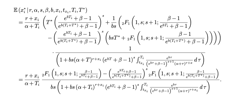 GGompertz/NBD: Faulty conditional expectation · Issue #206 · bachmannpatrick/CLVTools · GitHub