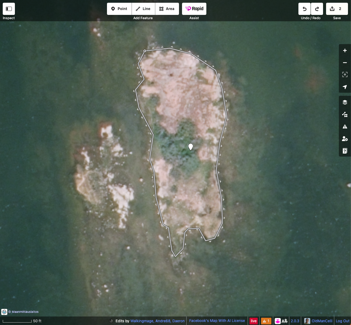 Coastline on islands isn't displayed. · Issue #968 · facebook/Rapid · GitHub