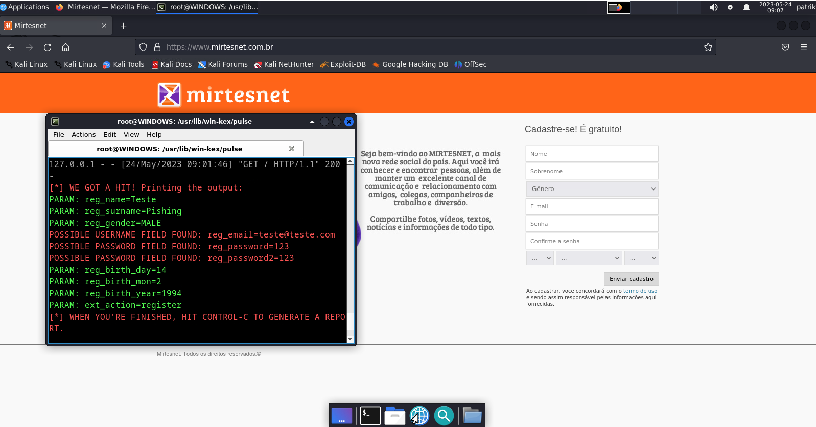 GitHub - patrikrufino/cibersecurity-desafio-phishing: Desafio solicitado no bootcamp da DIO