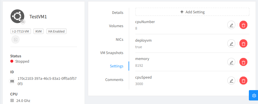 Cant change VM Settings with custom constrained offering · Issue #6131 · apache/cloudstack · GitHub