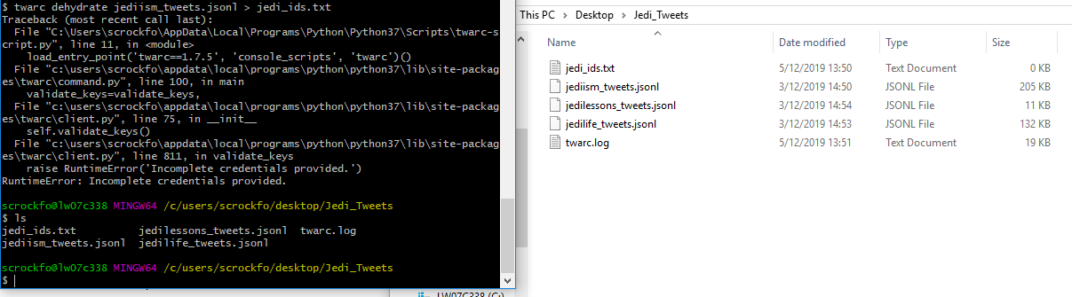 Dehydrated file empty · Issue #304 · DocNow/twarc · GitHub