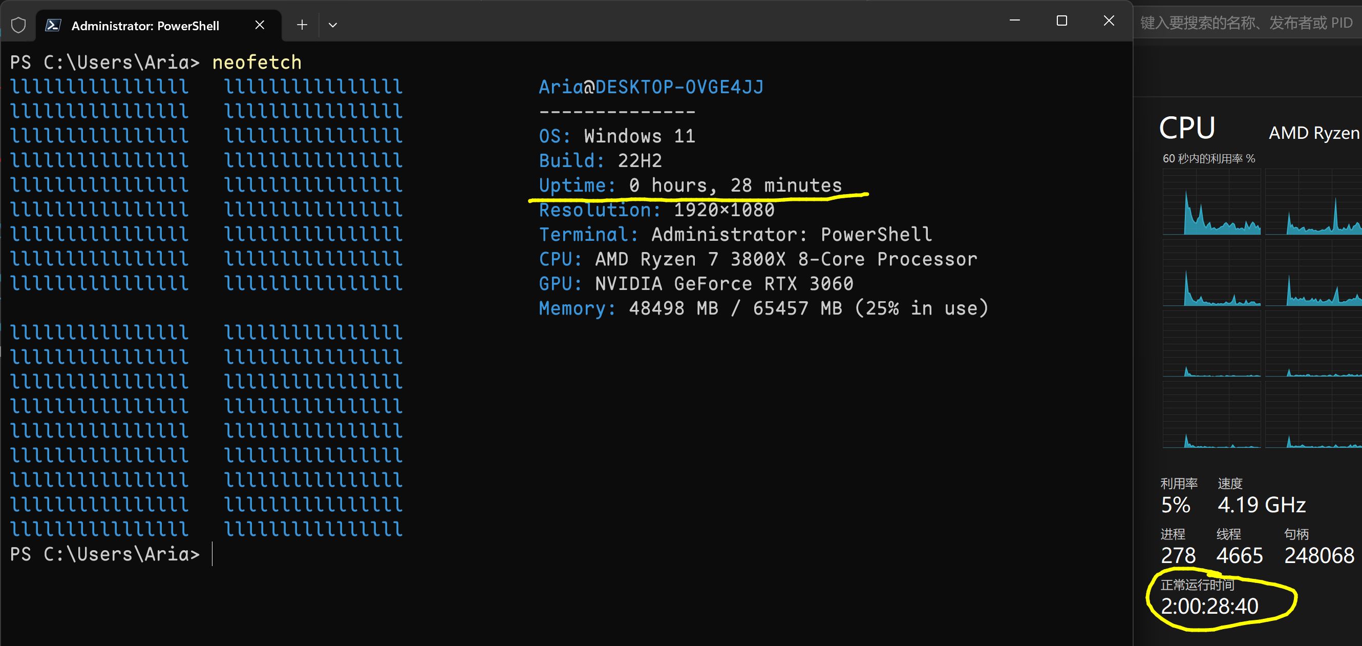 Uptime cannot display days · Issue #5 · nepnep39/neofetch-win · GitHub