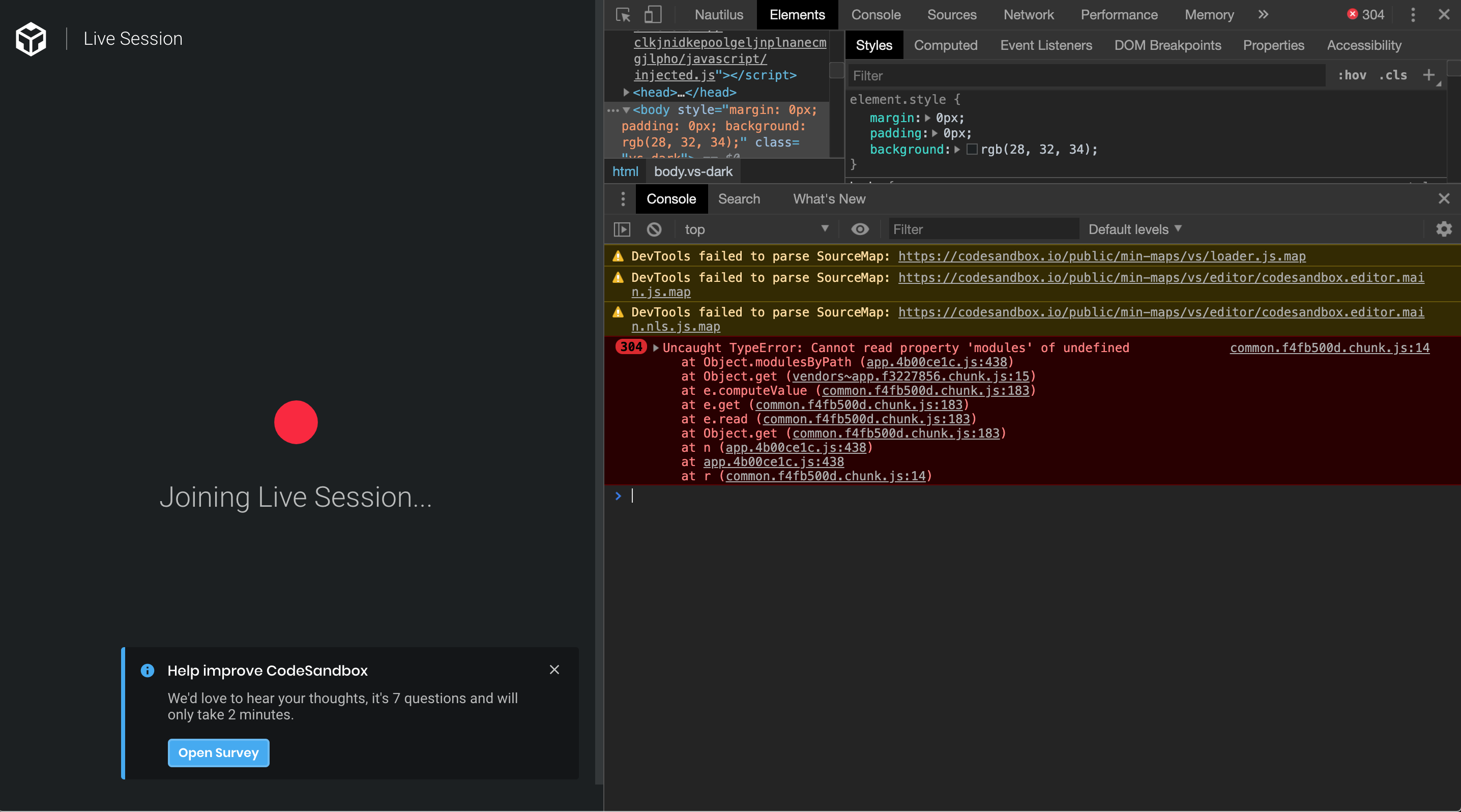 💥 Crash Report: Users cannot view live session · Issue #2253 ...
