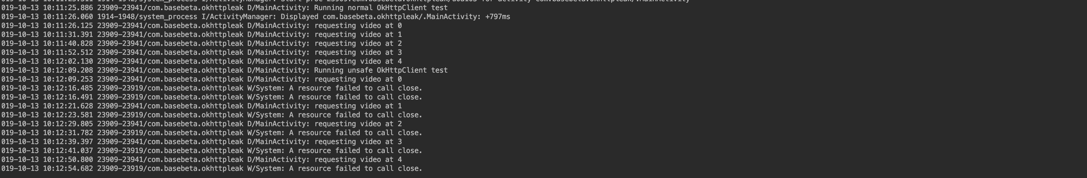 Memory Leak · Issue #5548 · square/okhttp · GitHub
