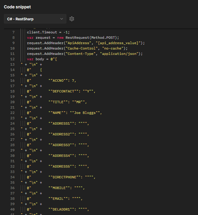 Remove Escaped Whitespace Characters From JSON Bodies In Re Code
