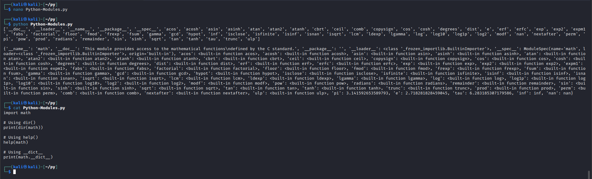 GitHub - r1skkam/Python-Modules: To check which methods or functions are available in a Python ...