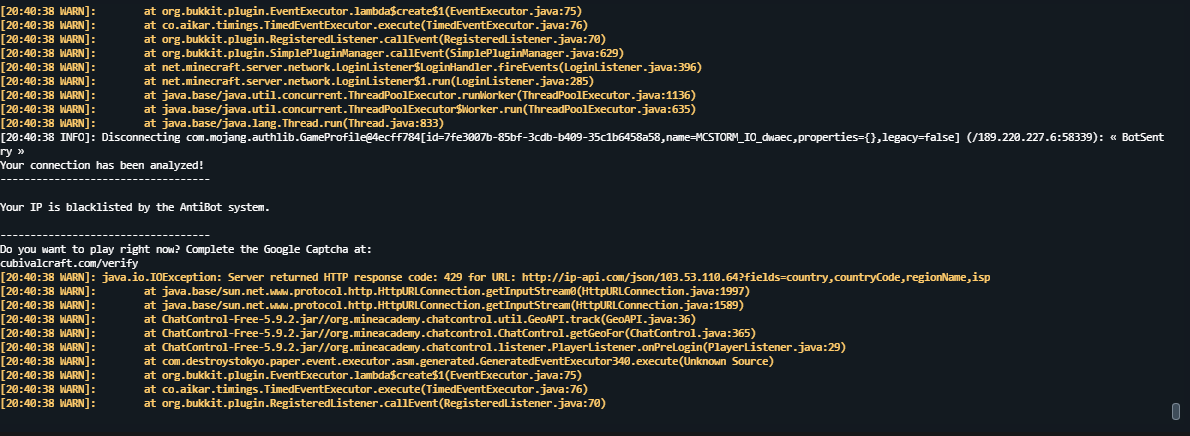 ItemAdders blocked BotSentry console filter work · Issue #1485 · PluginBugs/Issues-ItemsAdder ...