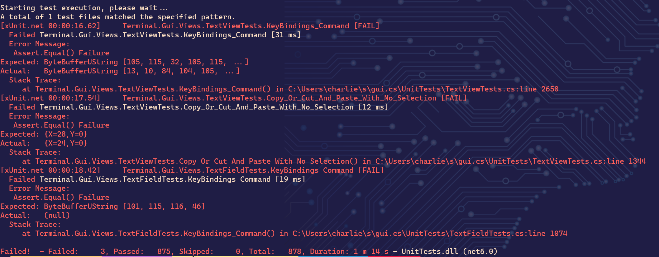 Tests Are Failing Locally After Merging 2046 · Issue 2047 · Gui Cs Terminal Gui · Github