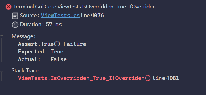 `View.IsOverridden` doesn't work · Issue #2156 · gui-cs/Terminal.Gui · GitHub