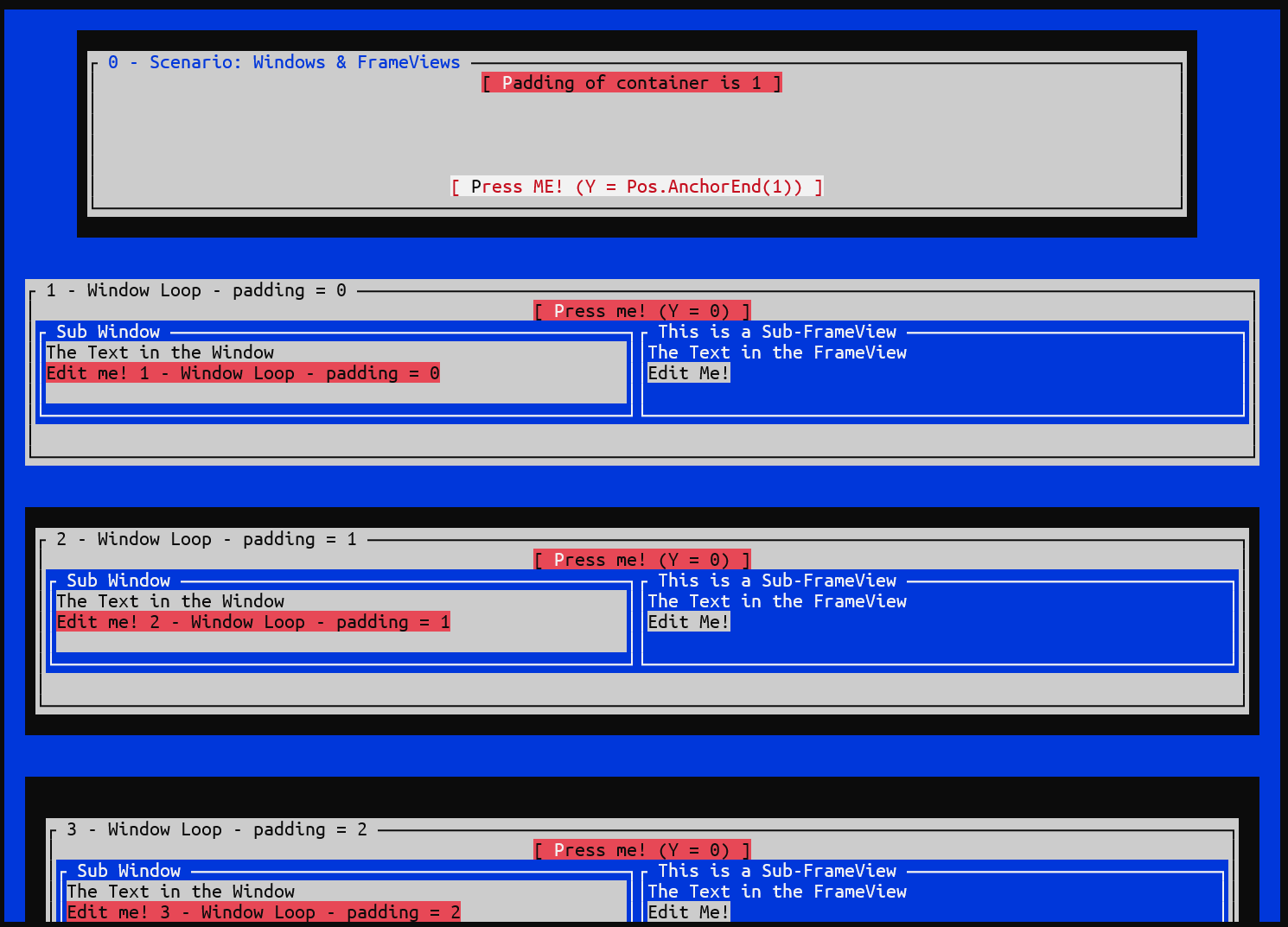 `Windows & FrameViews` scenario is broken. · Issue #2188 · gui-cs/Terminal.Gui · GitHub