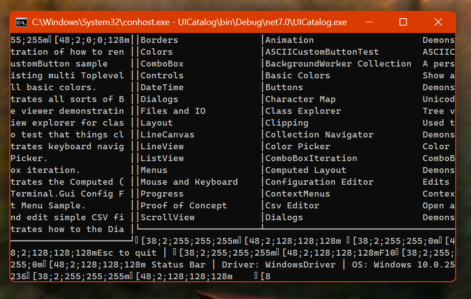 `windowsdriver` Is Broken On `conhost` · Issue 2822 · Gui Csterminalgui · Github