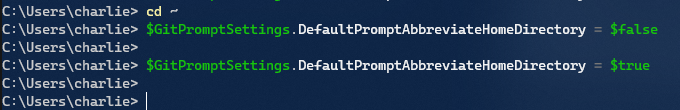 DefaultPromptAbbreviateHomeDirectory not working when in ~ · Issue #703 · dahlbyk/posh-git · GitHub