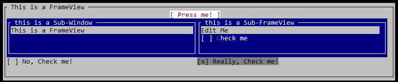 Buttons, Checkboxes, etc.. on last line of Window or FrameView don't show · Issue #522 · gui-cs ...
