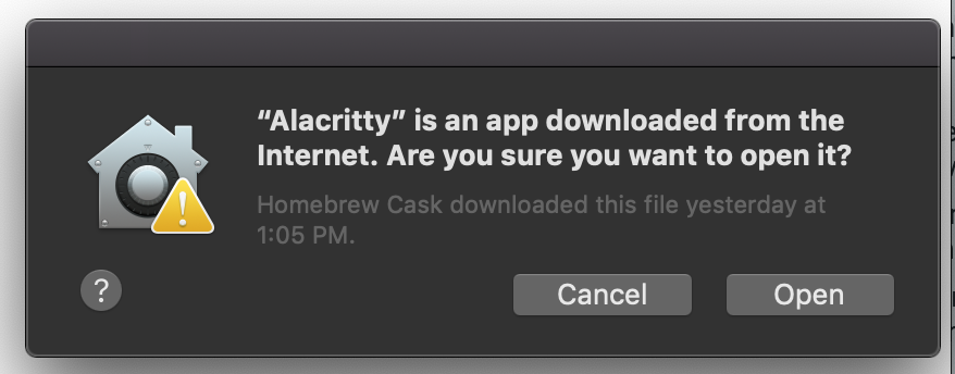 alacritty doesn't open from com.apple.quarantine dialog · Issue #2998 · alacritty/alacritty · GitHub