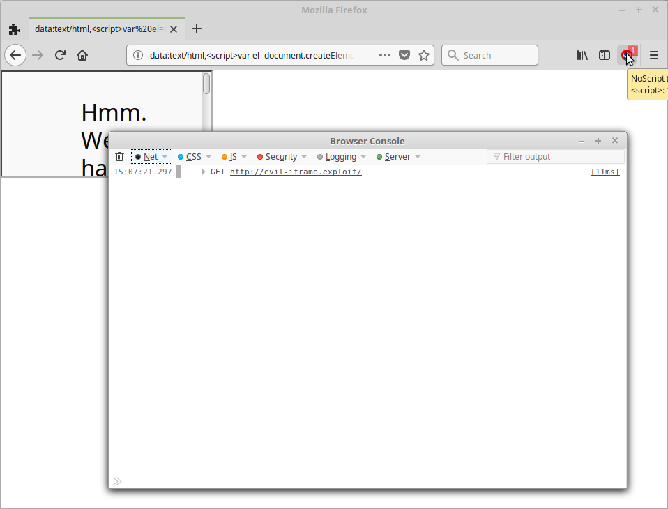 URGENT! : Javascript execution exploit even with everything blocked! · Issue #775 · gorhill ...