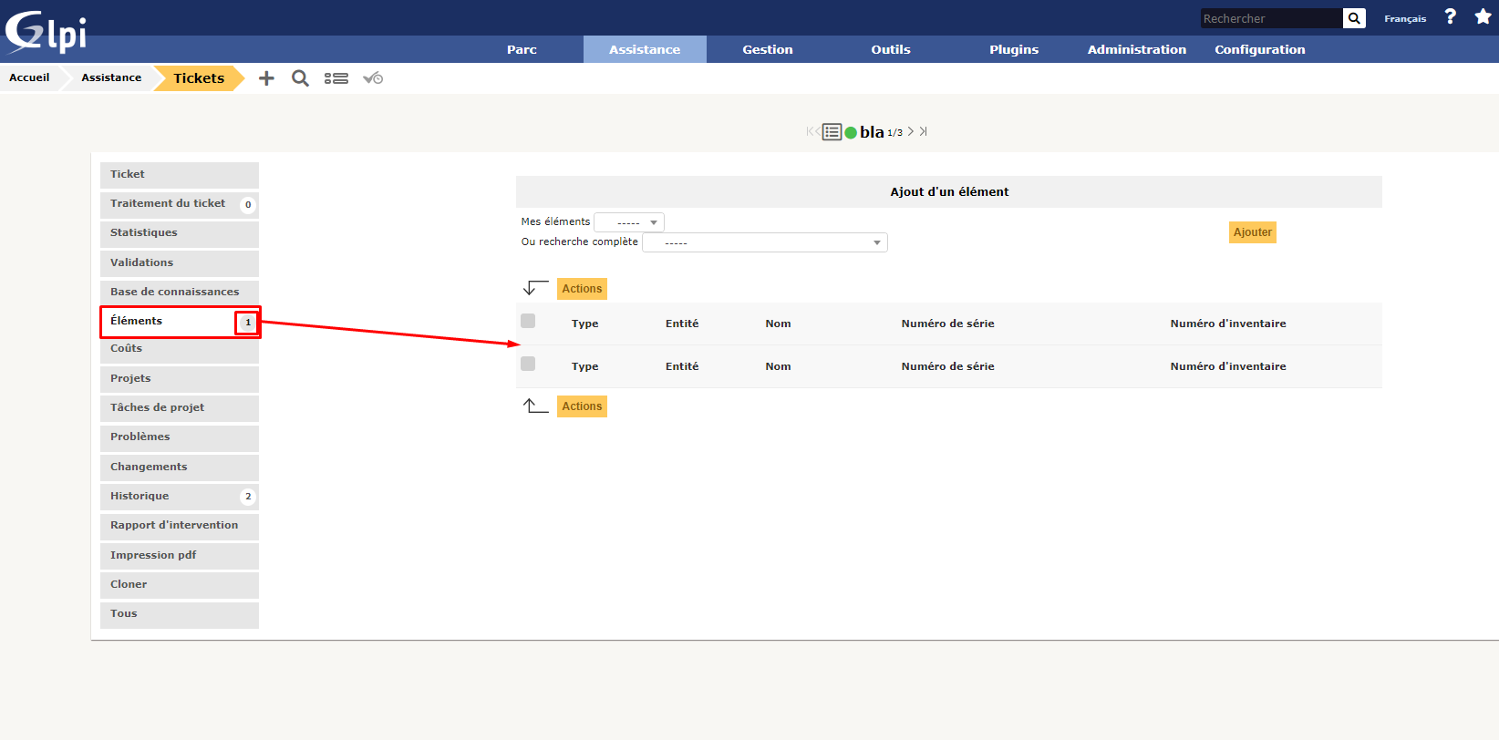 9.4.4 Element not present when linked in a ticket · Issue #6678 · glpi-project/glpi · GitHub