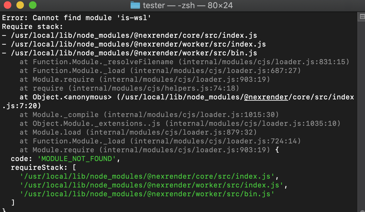 Cannot find module 'is-wsl' · Issue #506 · inlife/nexrender · GitHub