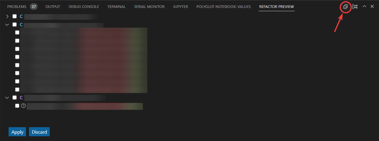 Refactor Preview: Add a Collapse All/Expand All Button · Issue #165992 · microsoft/vscode · GitHub