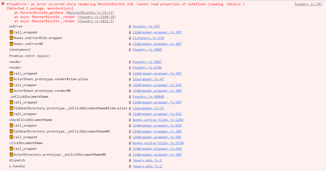 Compatibility with Foundry V11 and dnd5e 2.2.0 · Issue #211 · zeel01/MonsterBlocks · GitHub