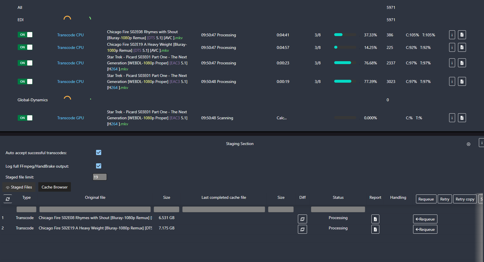 Files transcode multiple times simultaneously · Issue #778 · HaveAGitGat/Tdarr · GitHub