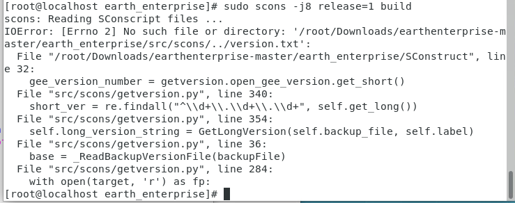 Scons build failed · Issue #1568 · google/earthenterprise · GitHub
