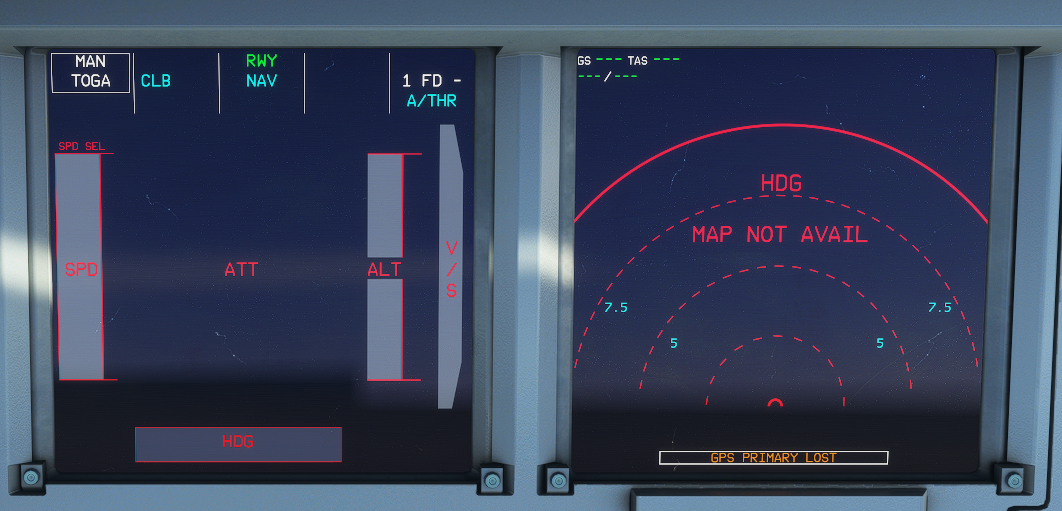 [BUG] FMA displays "RWY" on stand when TOGA or MAN MCT thrust is set ...