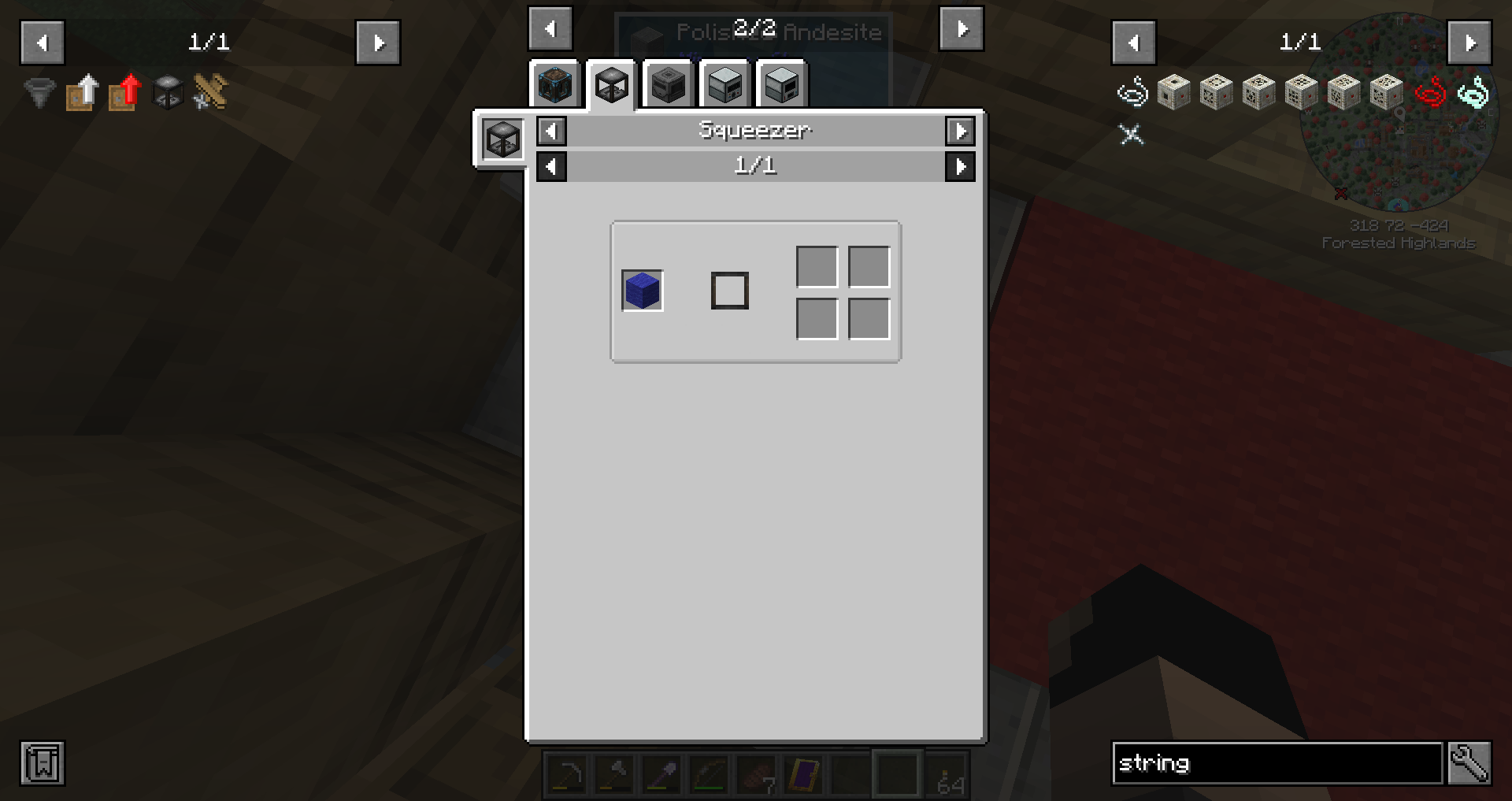 [Bug]: squeezer loses recipe for string from wool after 1-2 uses ...