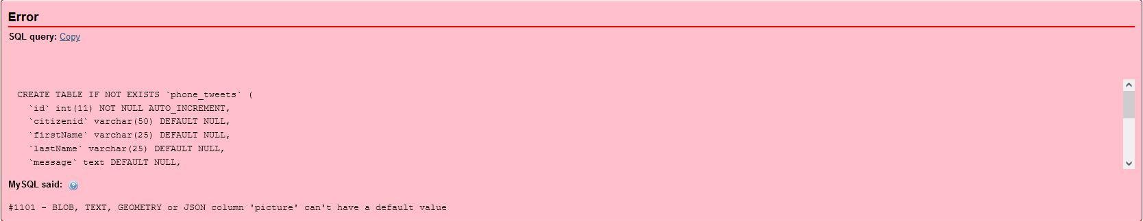 Issue with SQL · Issue #223 · qbcore-framework/qb-phone · GitHub