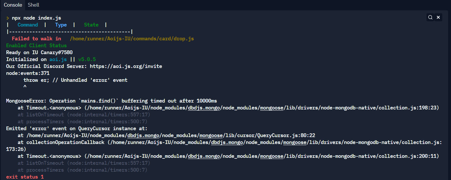 dbdjs.mongo set and get dont work for socket.io while making dashboard and · Issue #331 · aoijs ...