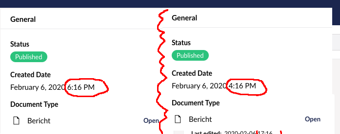 Incorrect time for items added to a listview · Issue #7605 · umbraco/Umbraco-CMS · GitHub
