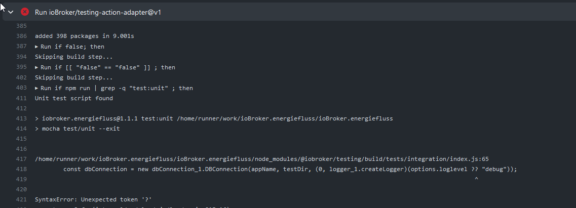 Unexpected Token Error for "Test and Release" Action · Issue #525 ...