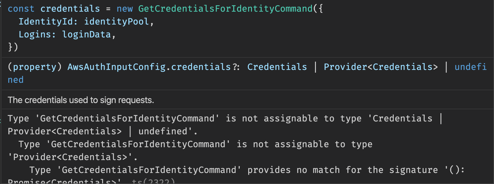 Instantiating A Cognitoidentityclient With Credentials · Issue 1114 · Awsaws Sdk Js V3 · Github