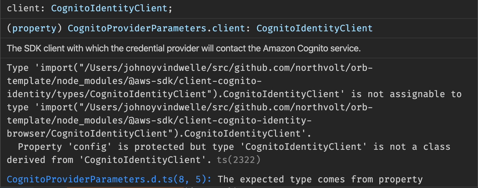 Instantiating a CognitoIdentityClient with credentials · Issue #1114 · aws/aws-sdk-js-v3 · GitHub
