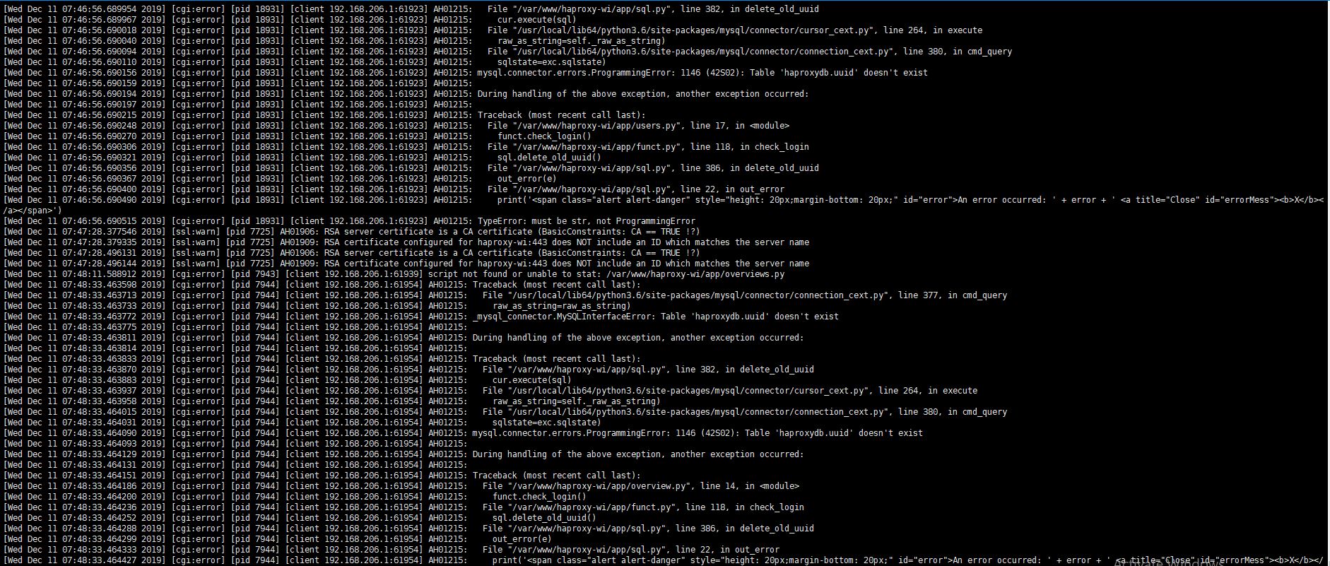 Problem conecting to local haproxy server · Issue #102 · roxy-wi/roxy-wi · GitHub