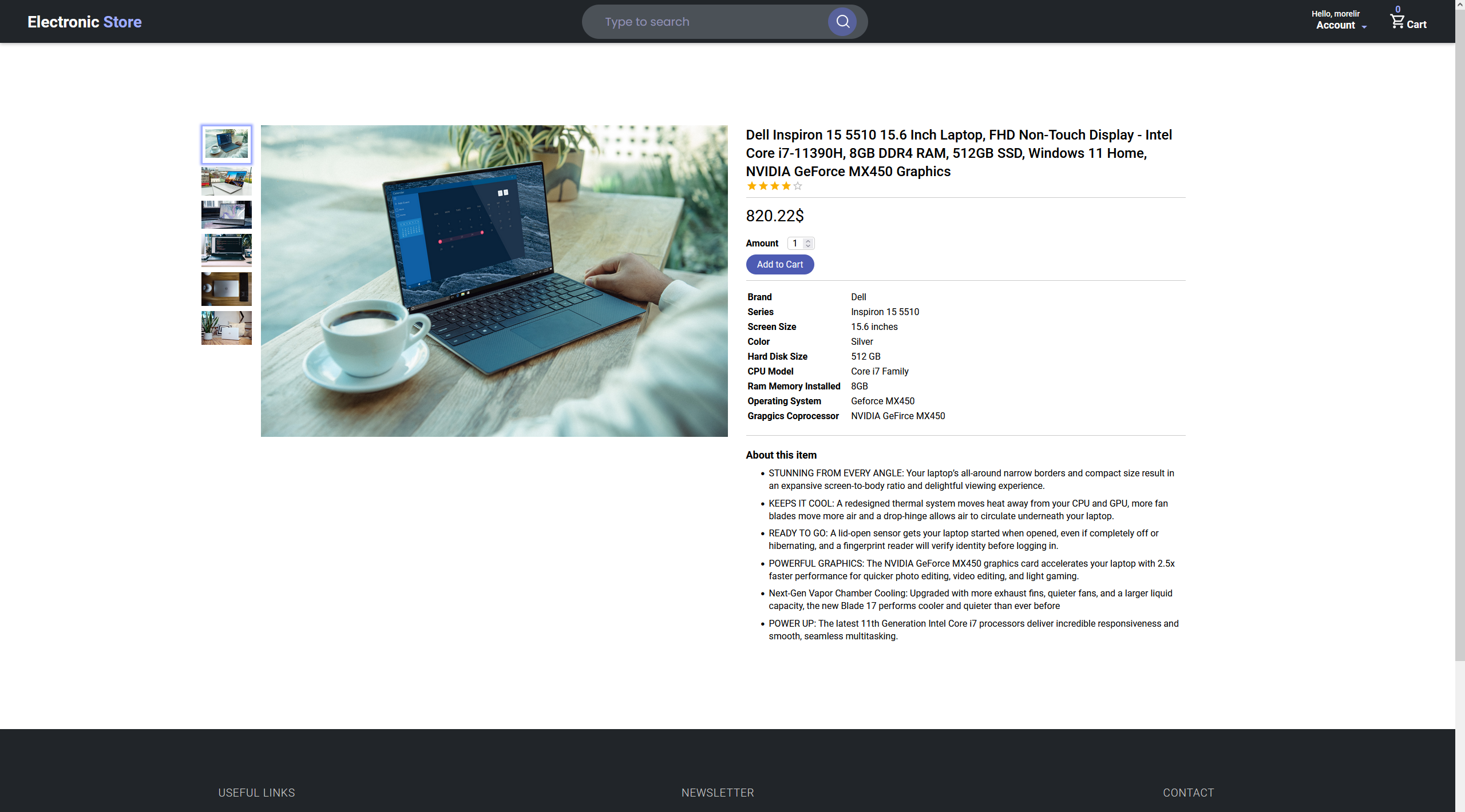 GitHub - morelir/Electronic-Store: Online Electronic Store with a ...