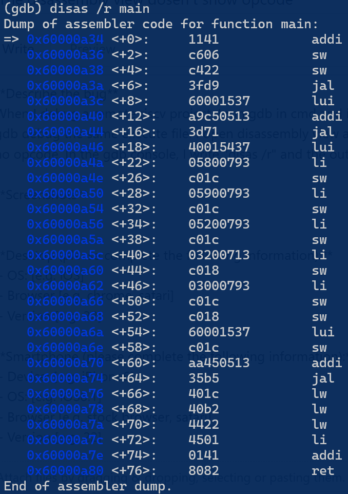 The disassembly view dosen't show opcode · Issue #563 · eclipse-embed-cdt/eclipse-plugins · GitHub