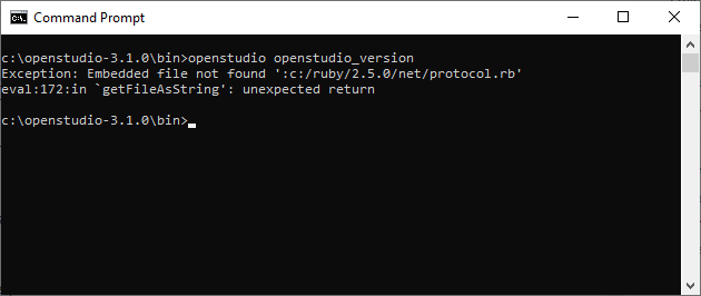 CLI error using Windows Command Prompt · Issue #4132 · NREL/OpenStudio · GitHub