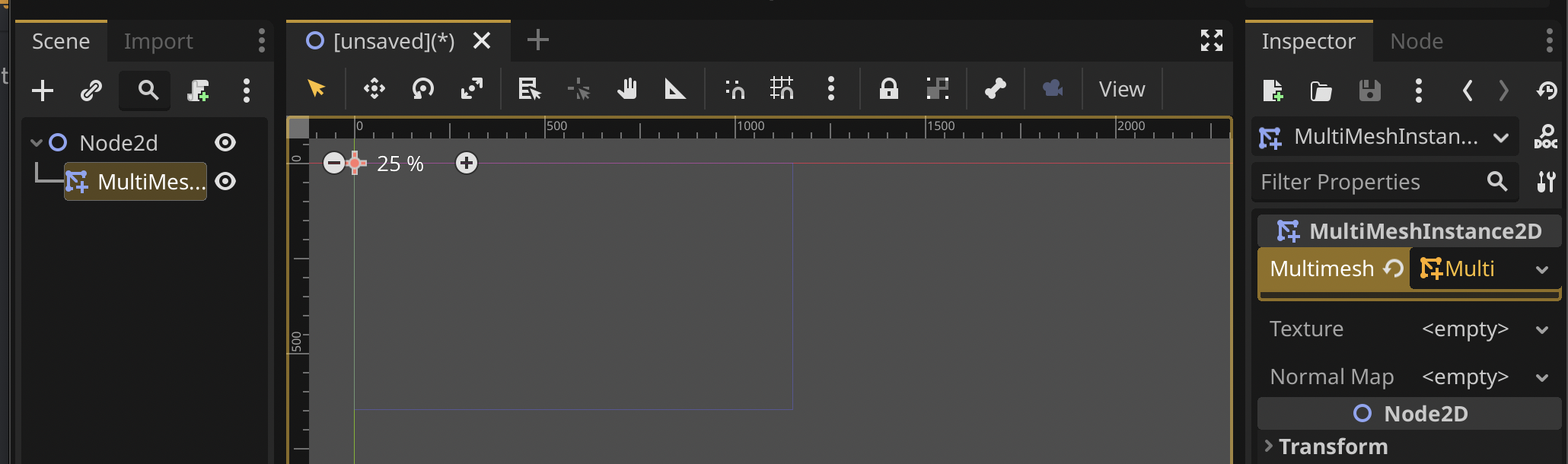 Inspecting a resource disabled in the editor features opens empty subinspector without any ...