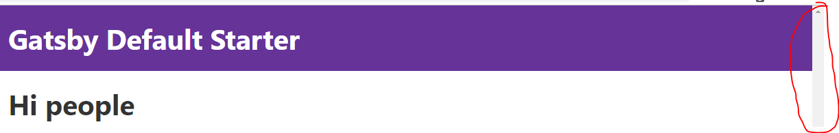 Getting A Default Vertical Scrollbar · Issue 10830 · Gatsbyjsgatsby · Github