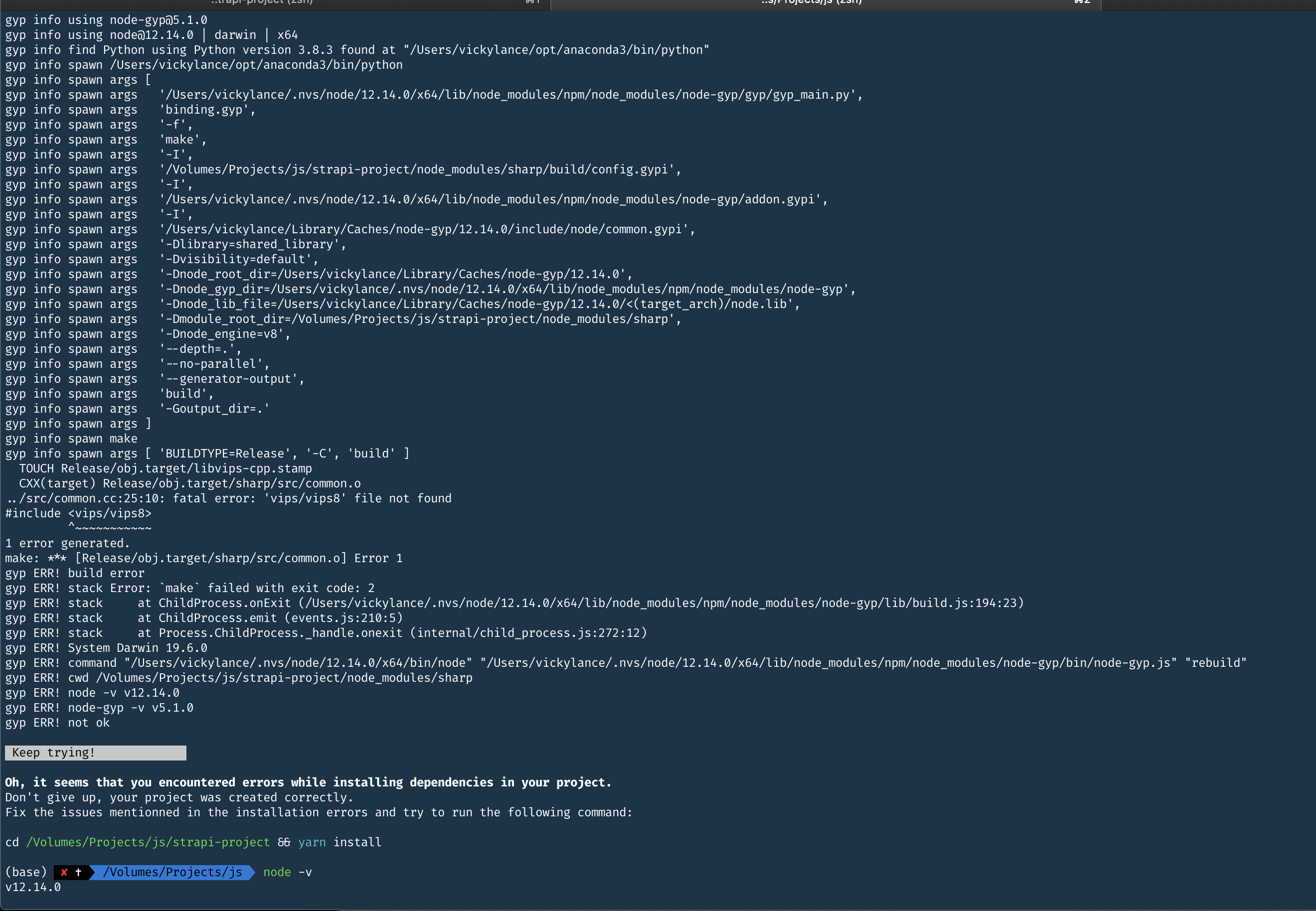 create project installation fail · Issue #7267 · strapi/strapi · GitHub