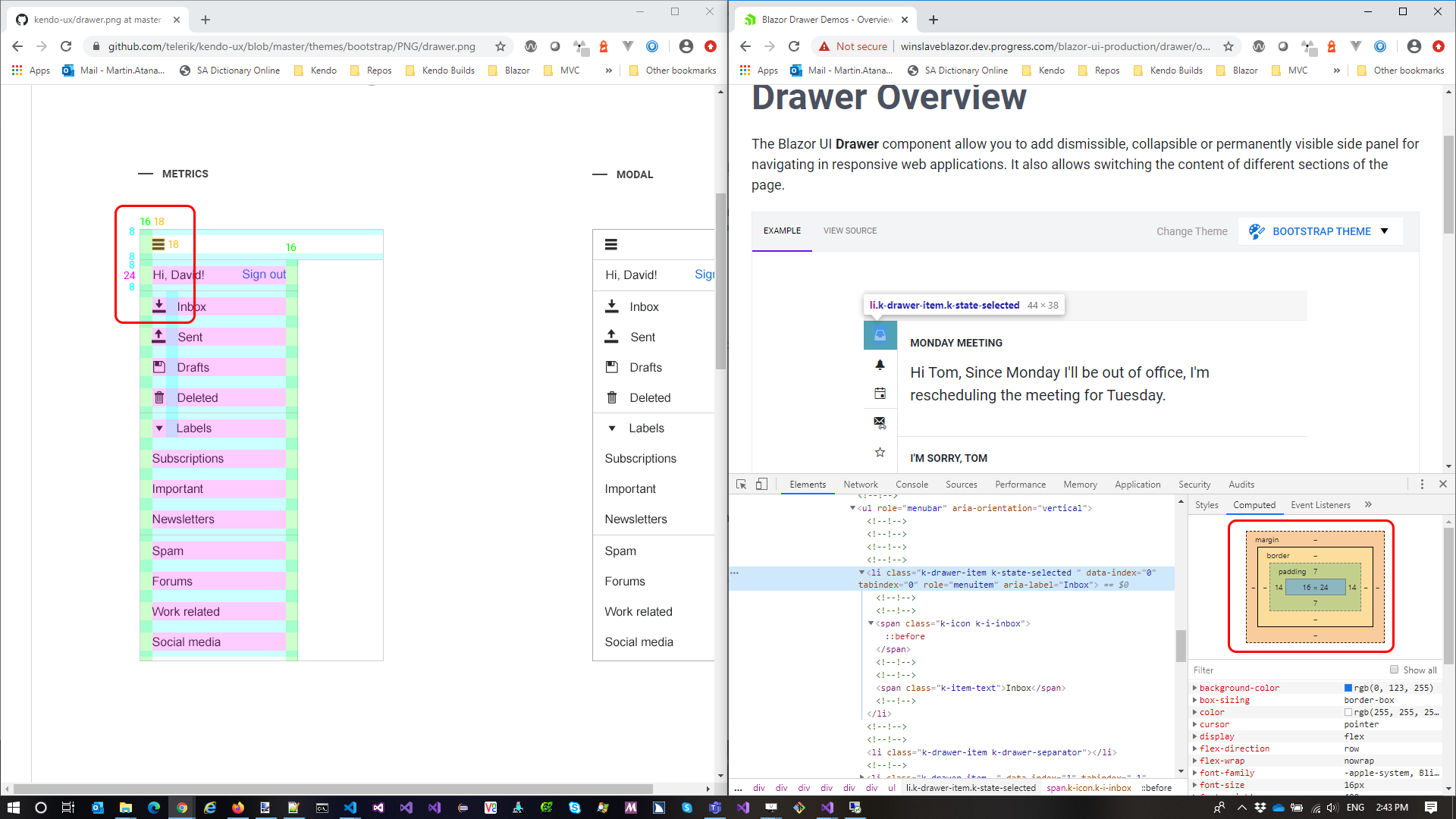 The Drawer in Blazor has some styles that don't follow the design · Issue #1550 · telerik/kendo ...